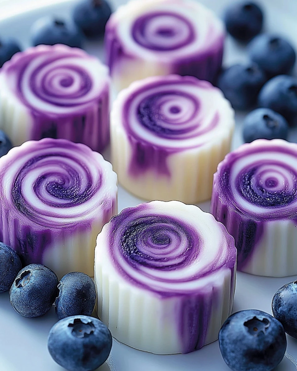 Blueberry Swirl Yogurt Bites 🍋 - cookfastly
